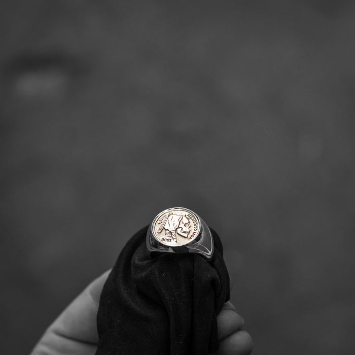 The Memento Mori Coin Rings – Crooked Howlet Designs